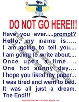Do Not Go Here Writing Poster – The WRITE Prescription/May the Fours be ...
